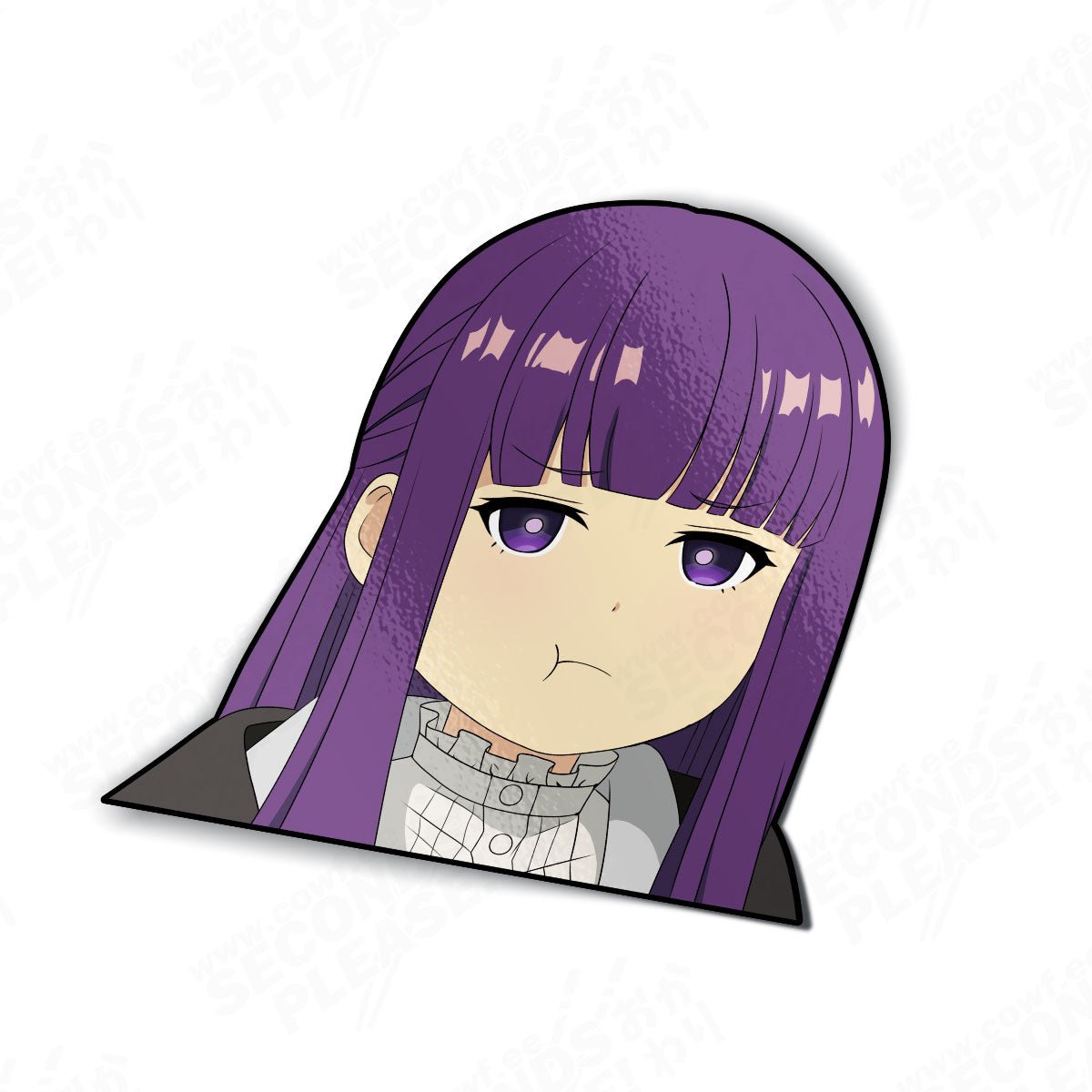 Frieren Pout Kiss-Cut – Cowfee Art