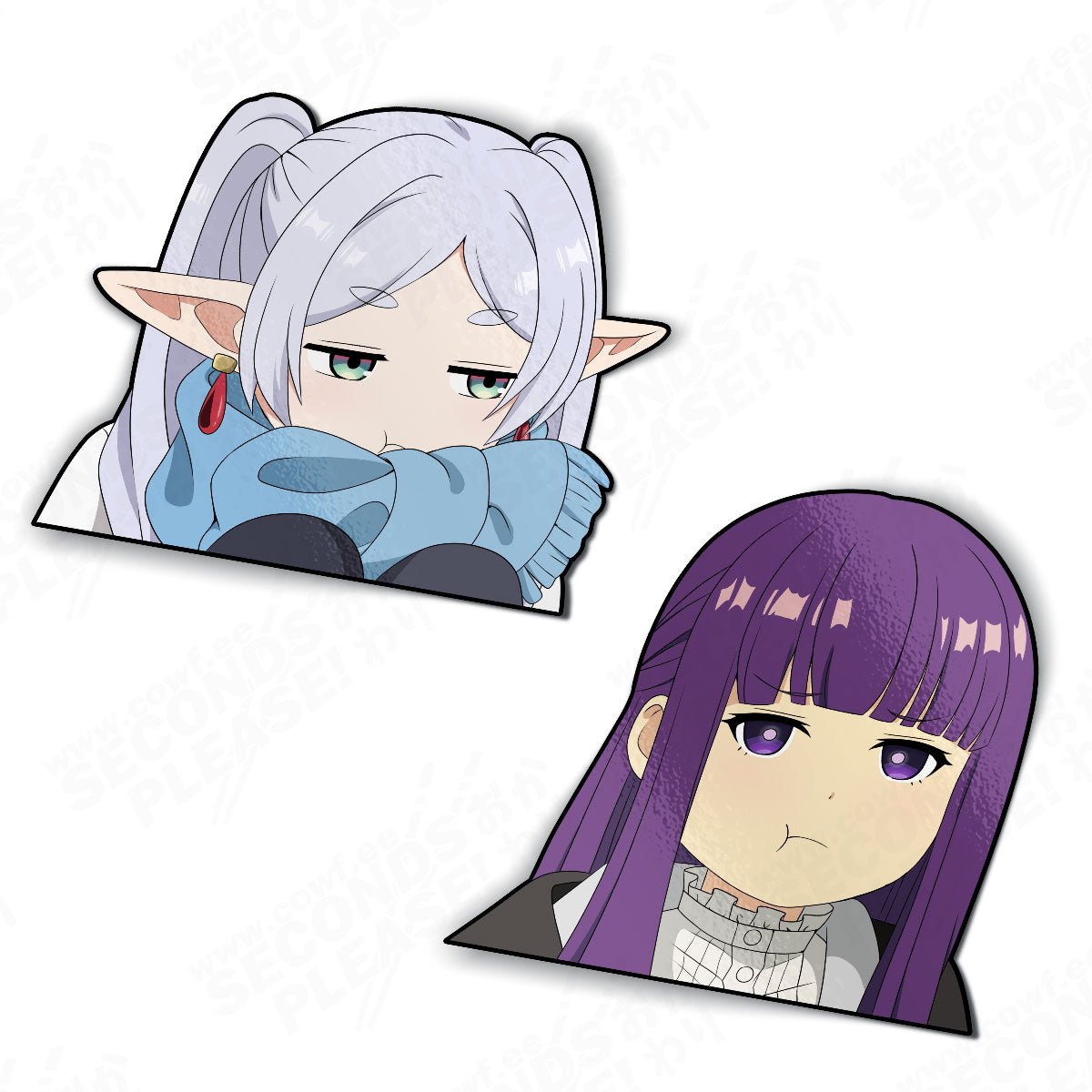 Frieren Pout Kiss-Cut – Cowfee Art